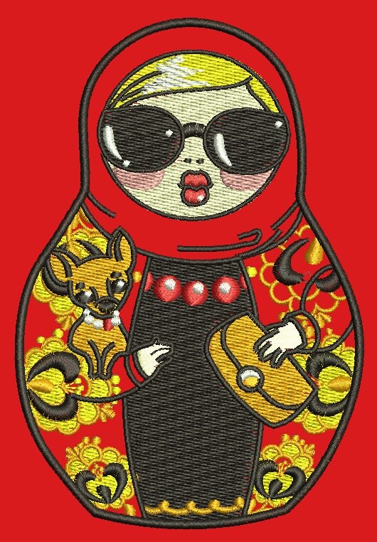 Matrioshka Machine Embroidery Design Tested - Etsy