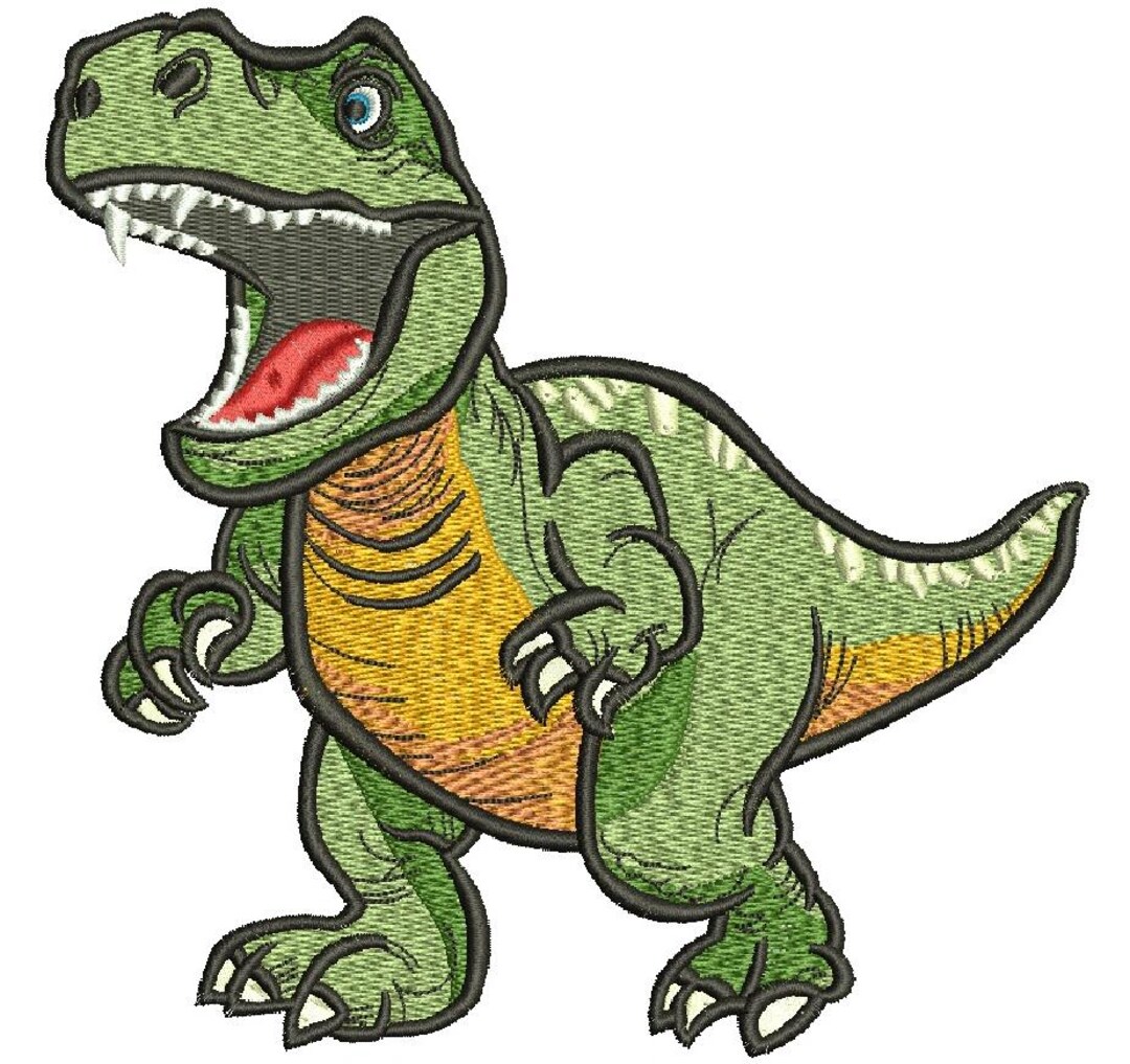 T Rex Dinosaur Tyrannosaurus Machine Embroidery Designs - Etsy