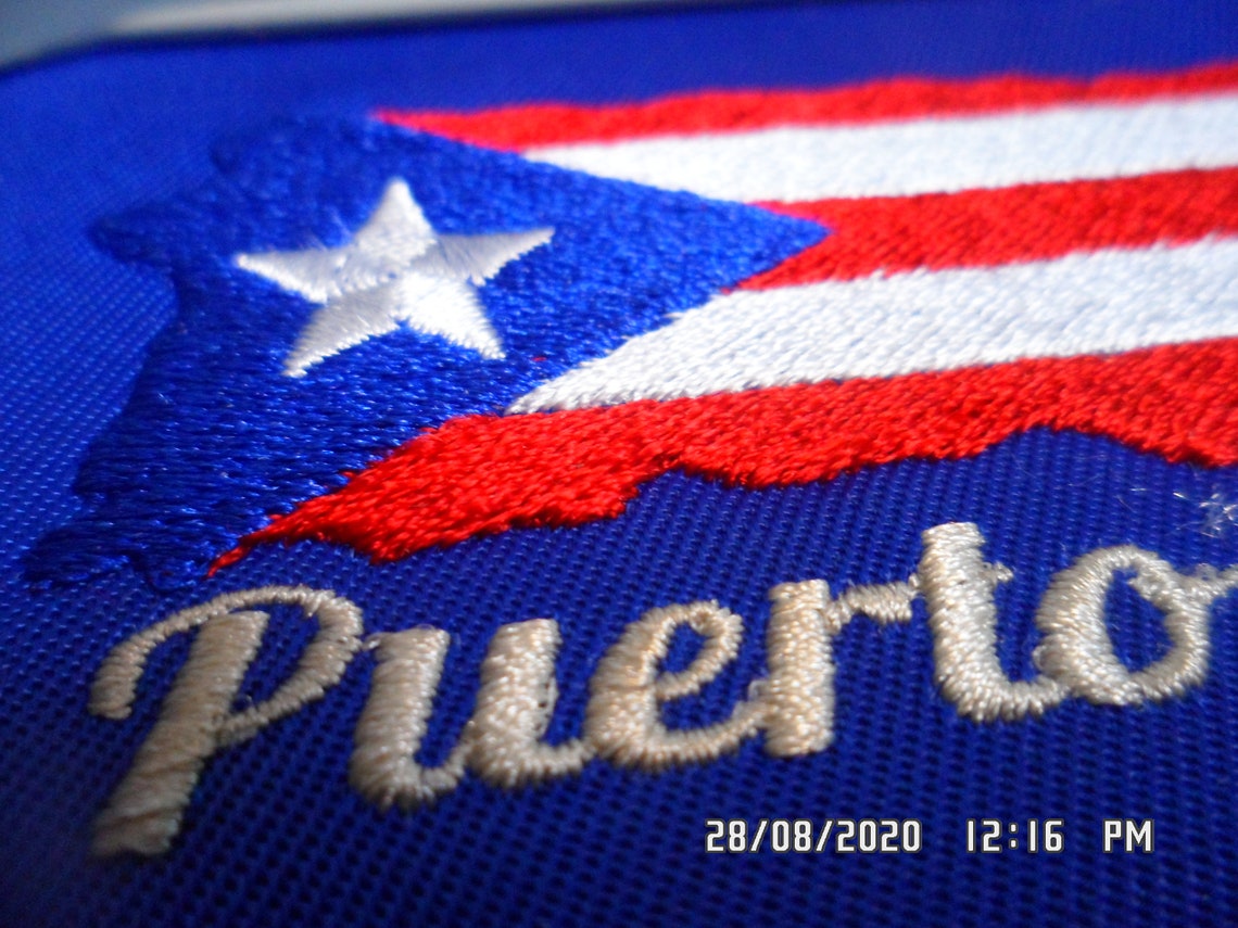 Puerto Rico Flag Embroidery Design Machine Embroidery Design - Etsy