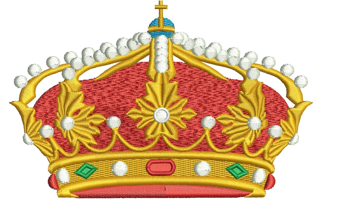 Crown Embroidery Design Design Tested - Etsy