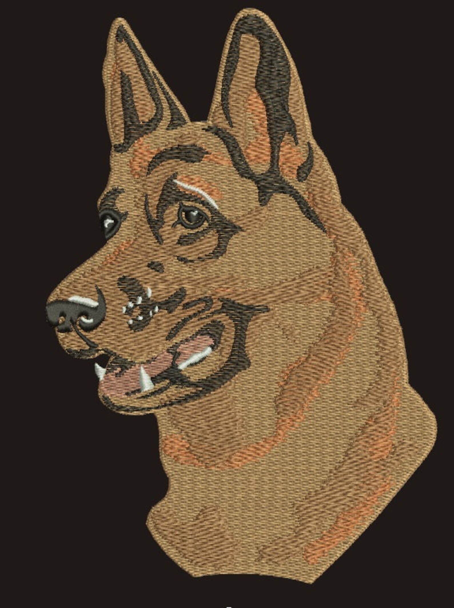 German Shepherd Machine Embroidery Design | Etsy