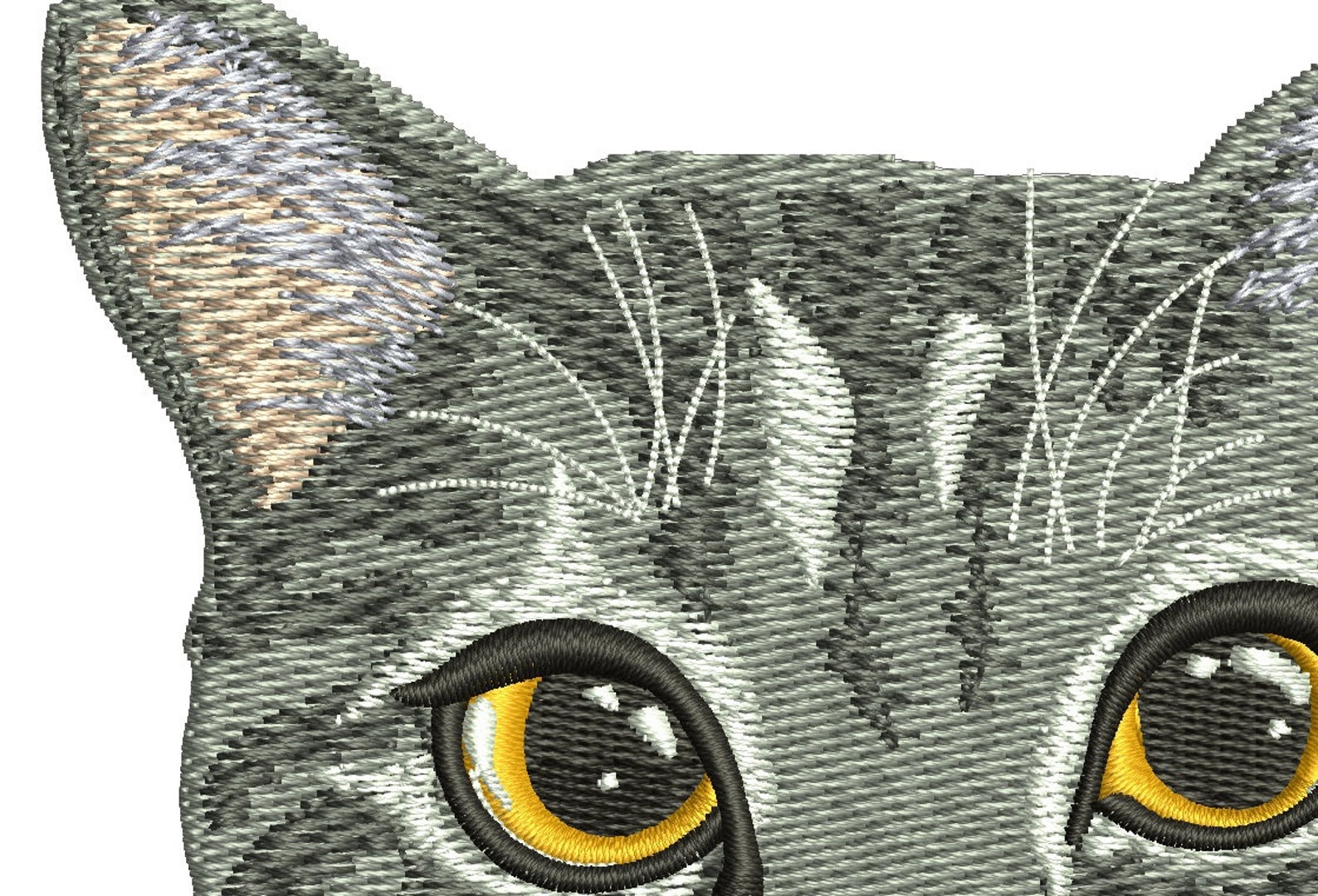 Big Gray Cat Design Machine Embroidery Designs Tested 4 - Etsy