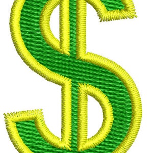 Dollar Sign Machine Embroidery Design , Instant Download - Etsy