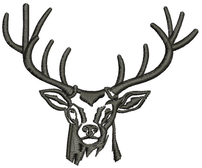 Head of Deer Machine Embroidery Design Instant Download - Etsy