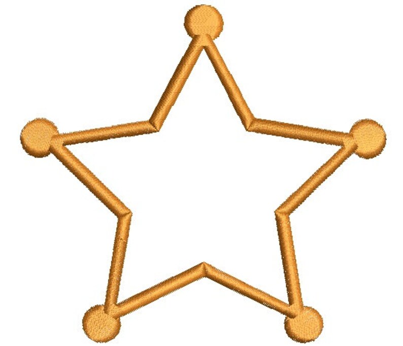 Star Machine Embroidery Design Instant Download 4 X 4 - Etsy