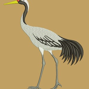 Crane Embroidery Design - Etsy