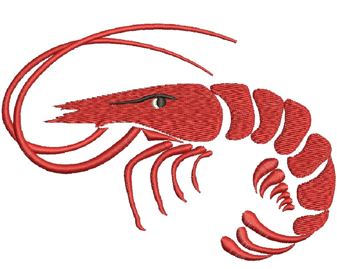 Shrimp Machine Embroidery Design - Etsy