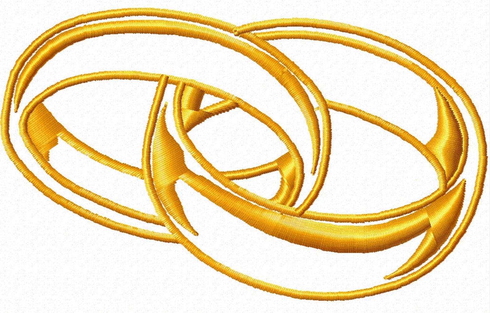 Golden wedding rings Machine Embroidery Design | Etsy