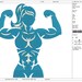 Woman Body Builder Machine Embroidery Design, Instant Download - Etsy