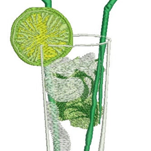 Mojito Cocktail Machine Embroidery Design - Etsy