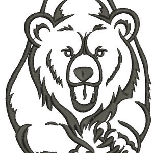 Bear Machine Embroidery Design - Etsy