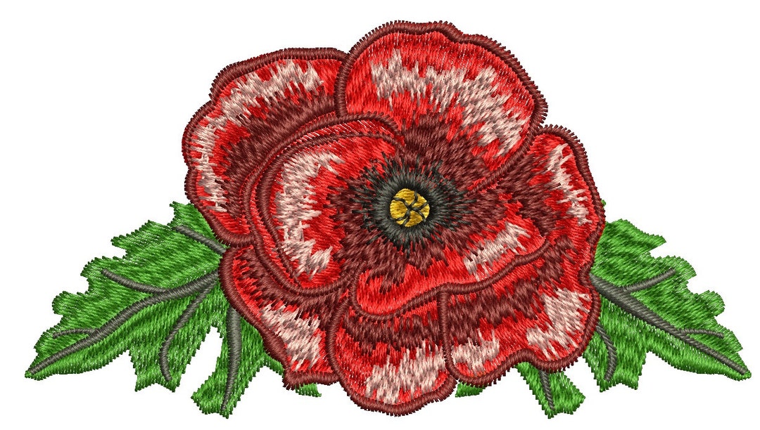 Poppy Embroidery - Machine Embroidery Design - Etsy