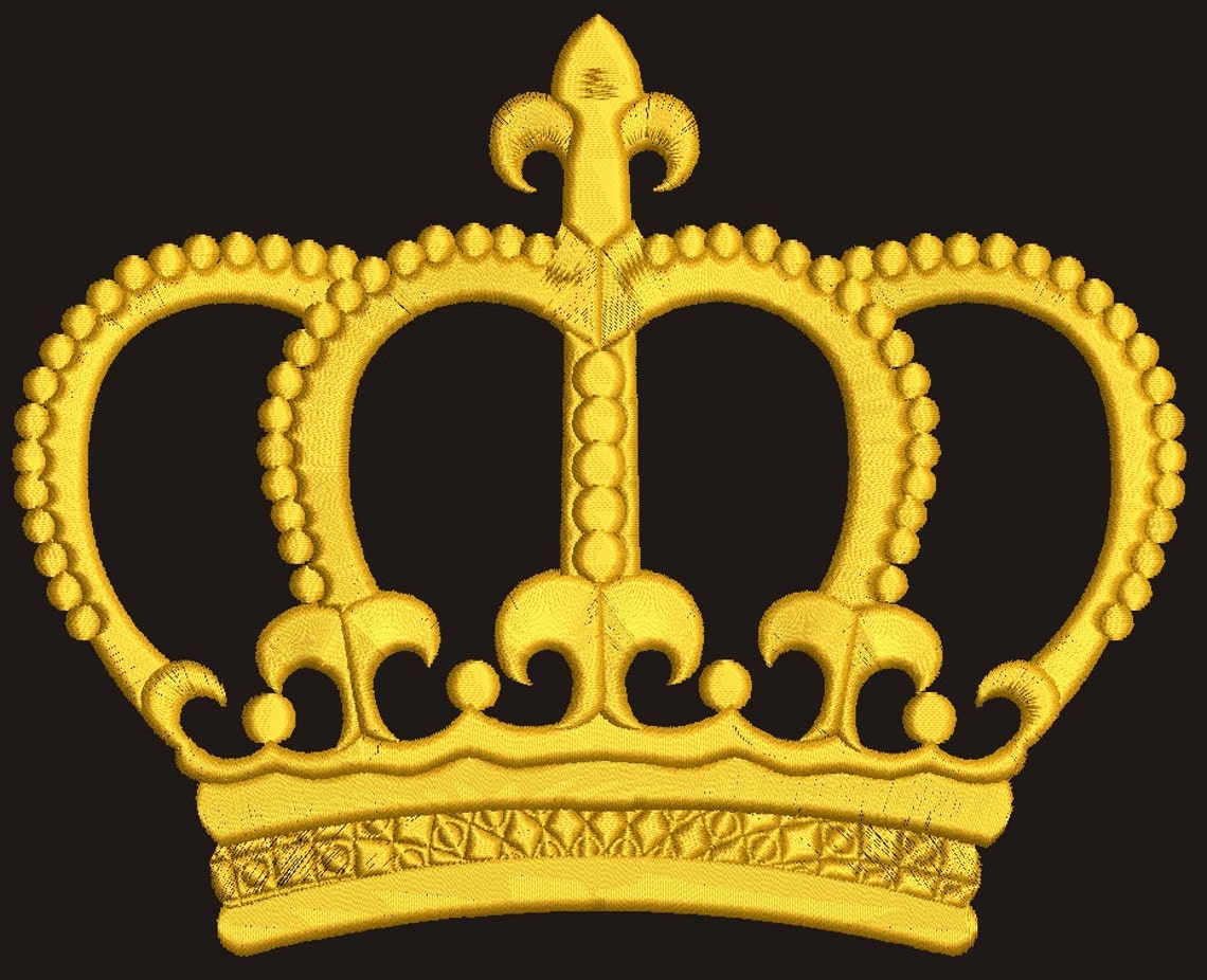 Crown Machine Embroidery Design Tested - Etsy