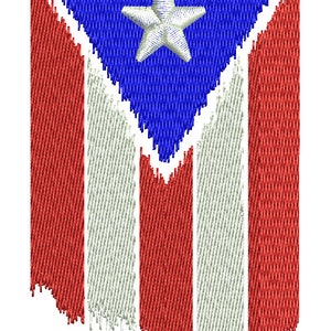 Puerto Rico Distressed Ripped Flag Machine Embroidery Design Tested - Etsy