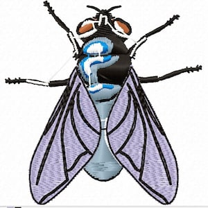 Realistic Fly Machine Embroidery Designs INSTANT DOWNLOAD - Etsy