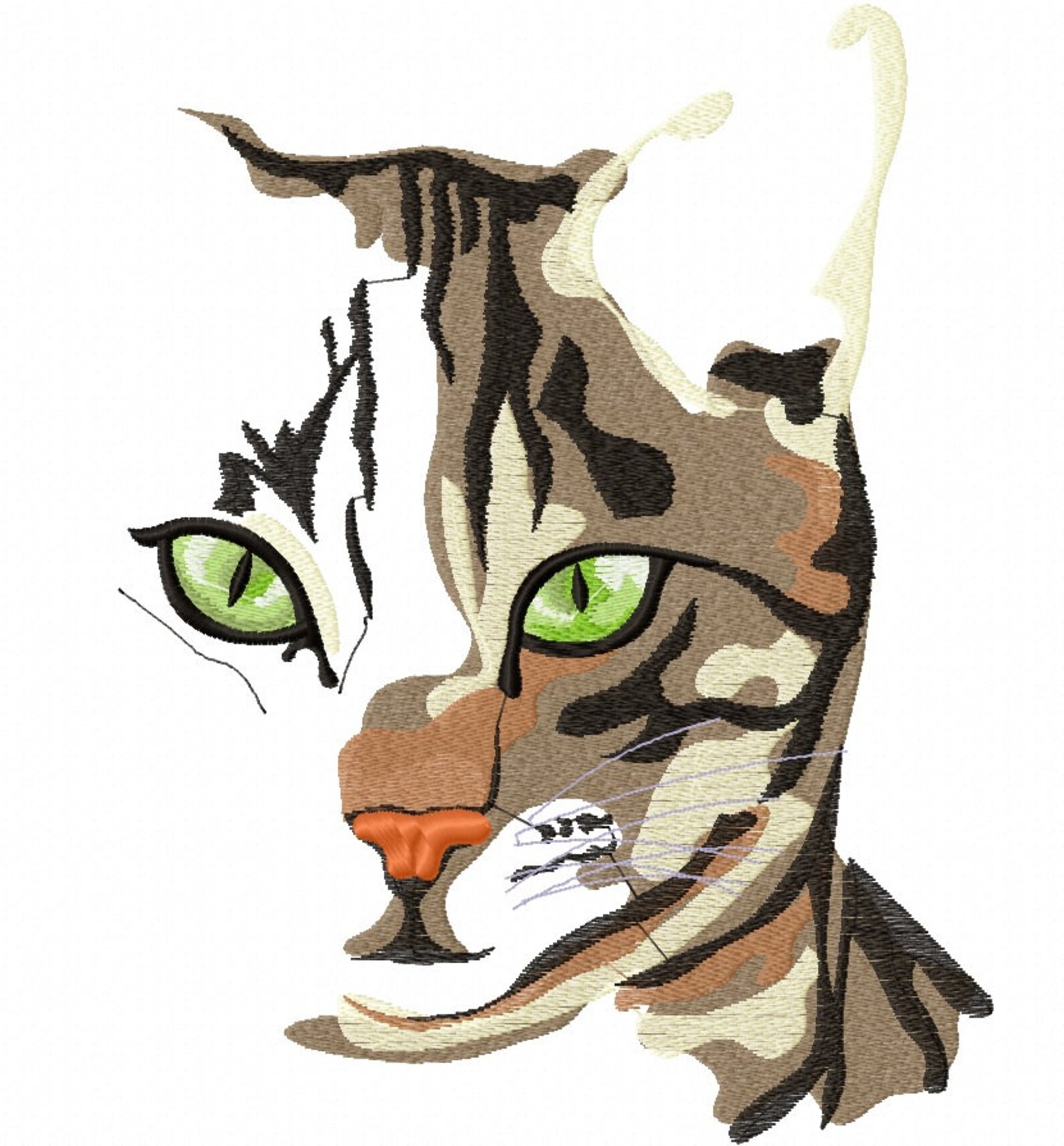 Cat Machine Embroidery Designs tested 4 sizes | Etsy