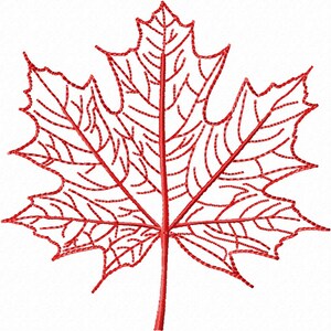 Sugar Maple Leaf Machine Embroidery Design, This is Not a Patch. It is ...