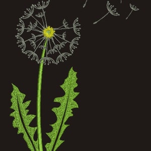 Dandelion Machine Embroidery Designs Three Sizes - Etsy