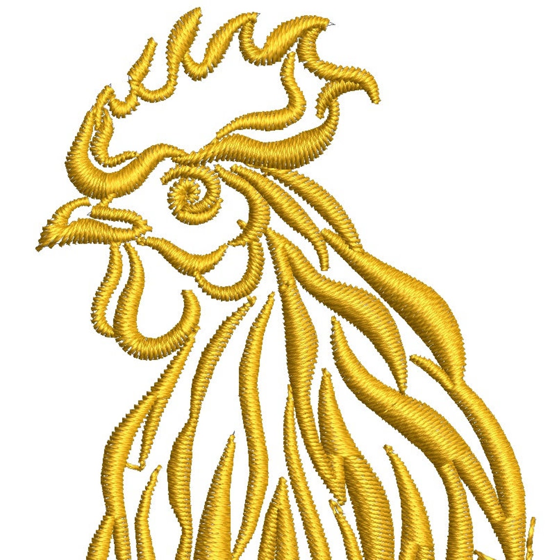 Rooster Machine Embroidery Design - Etsy