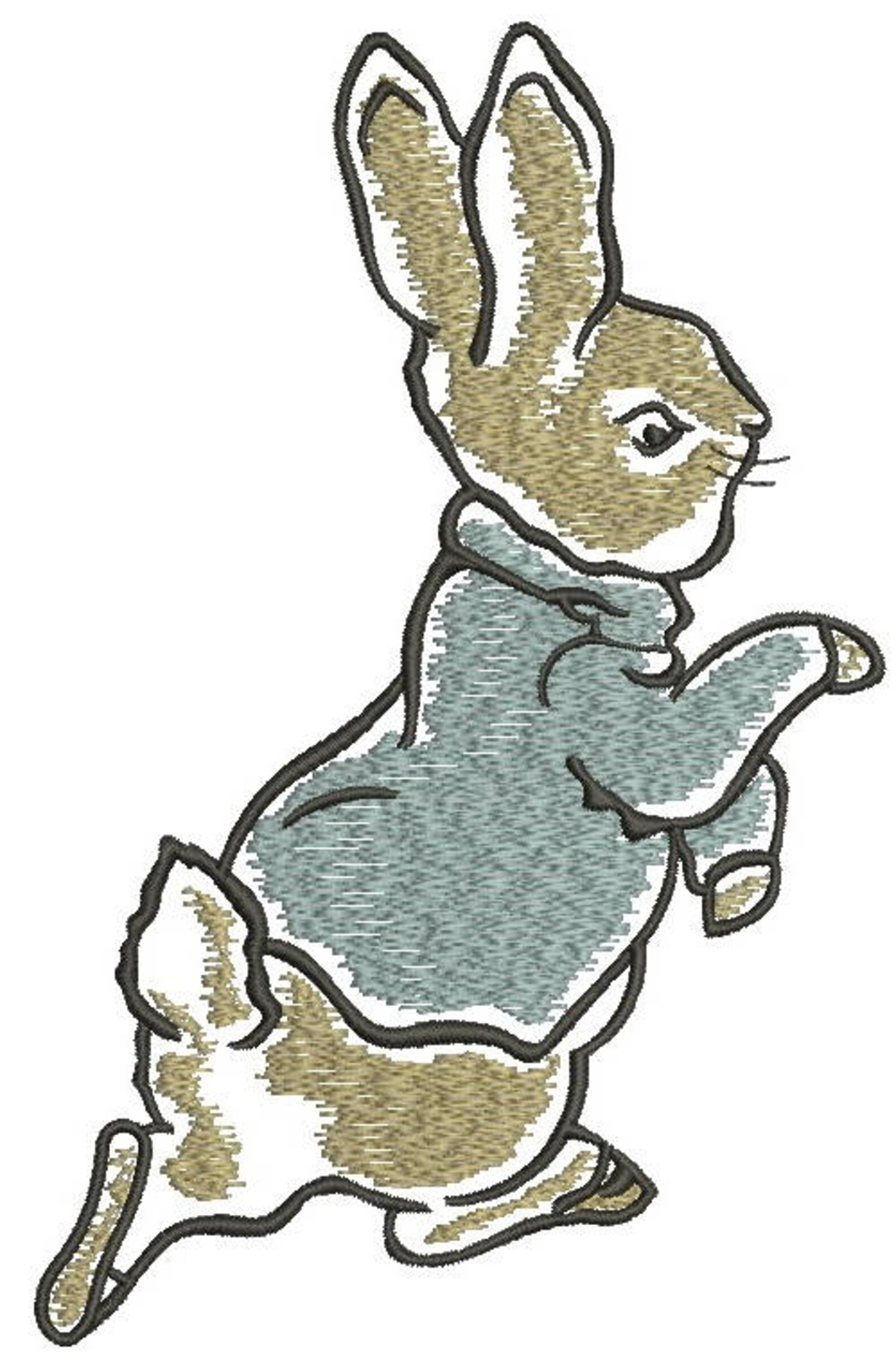 Rabbit Machine Embroidery Design - Etsy