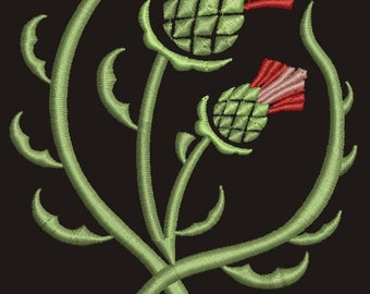 Thistle Embroidery Machine Embroidery Design | Etsy