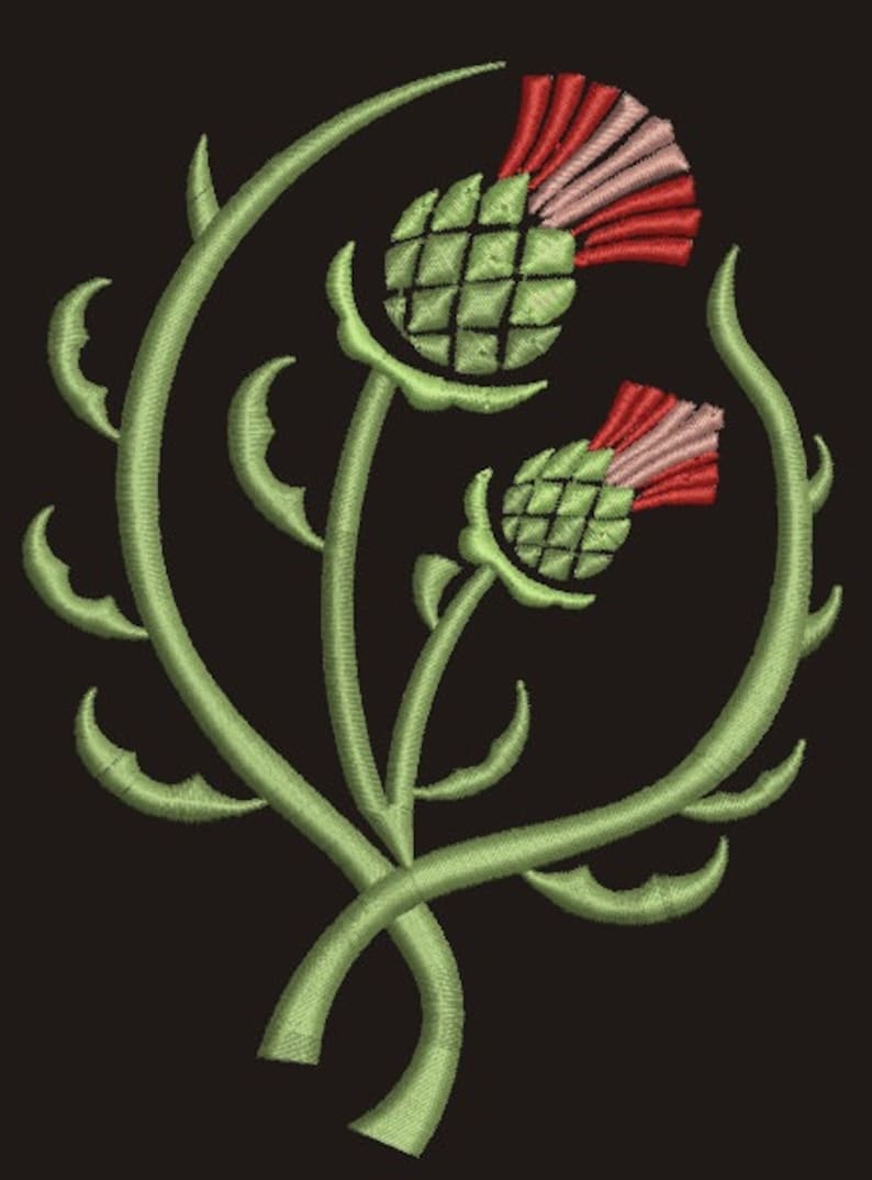 Thistle Embroidery Machine Embroidery Design - Etsy