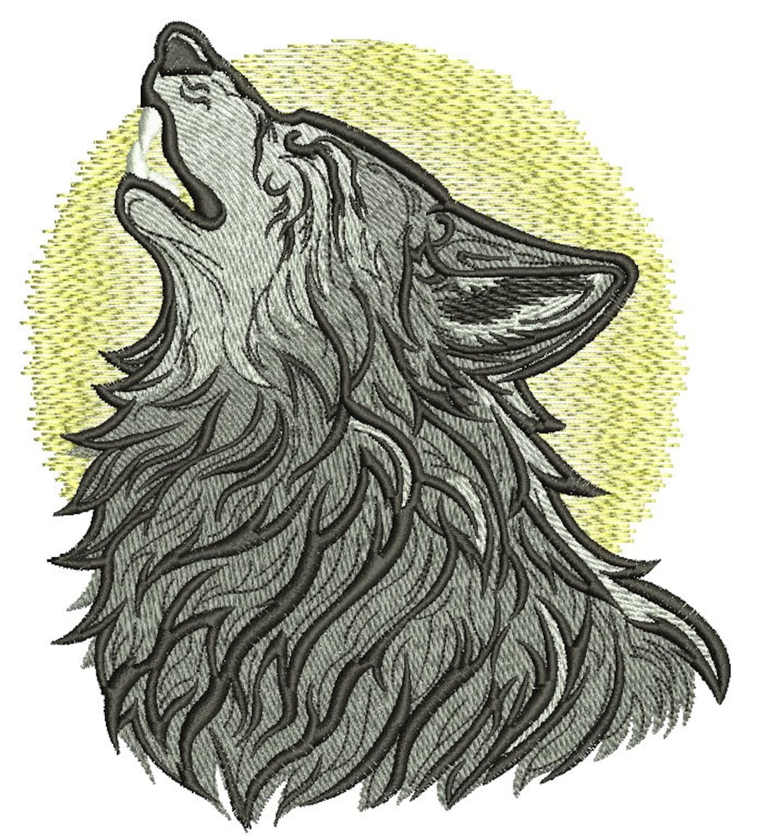 Wolf Embroidery Design / INSTANT DOWNLOAD This is Not a Real Product It ...