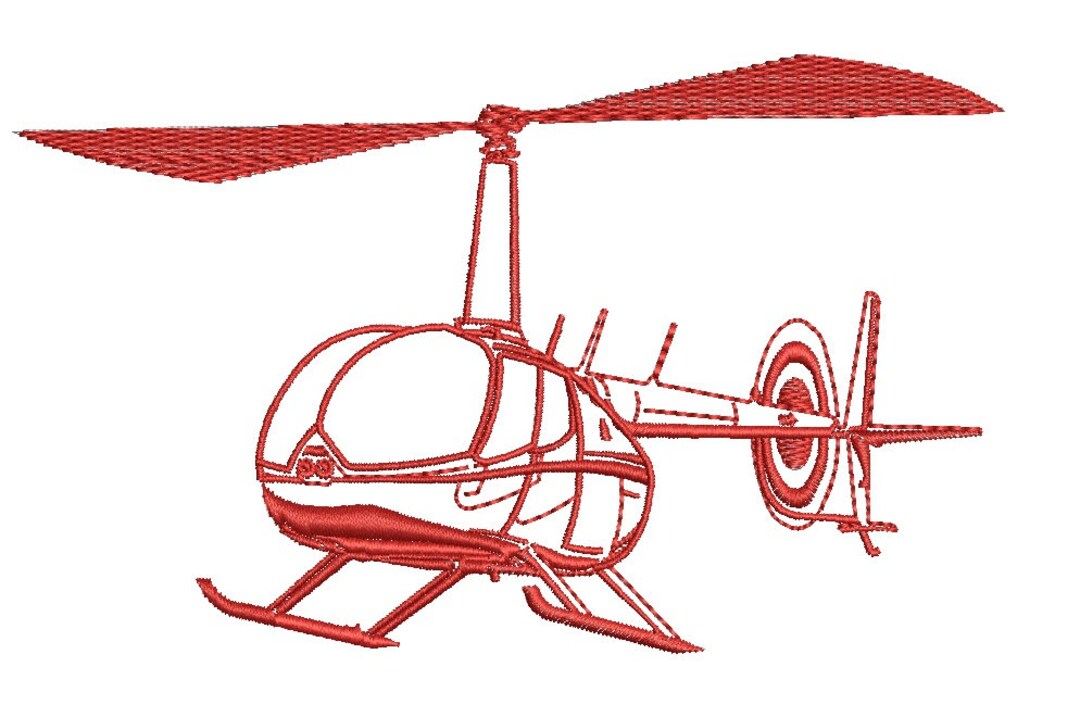Helicopter Machine Embroidery Design Instantly Download - Etsy