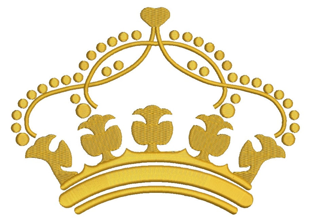 Elegant Crown With Heart Embroidery Design - Tested - Etsy