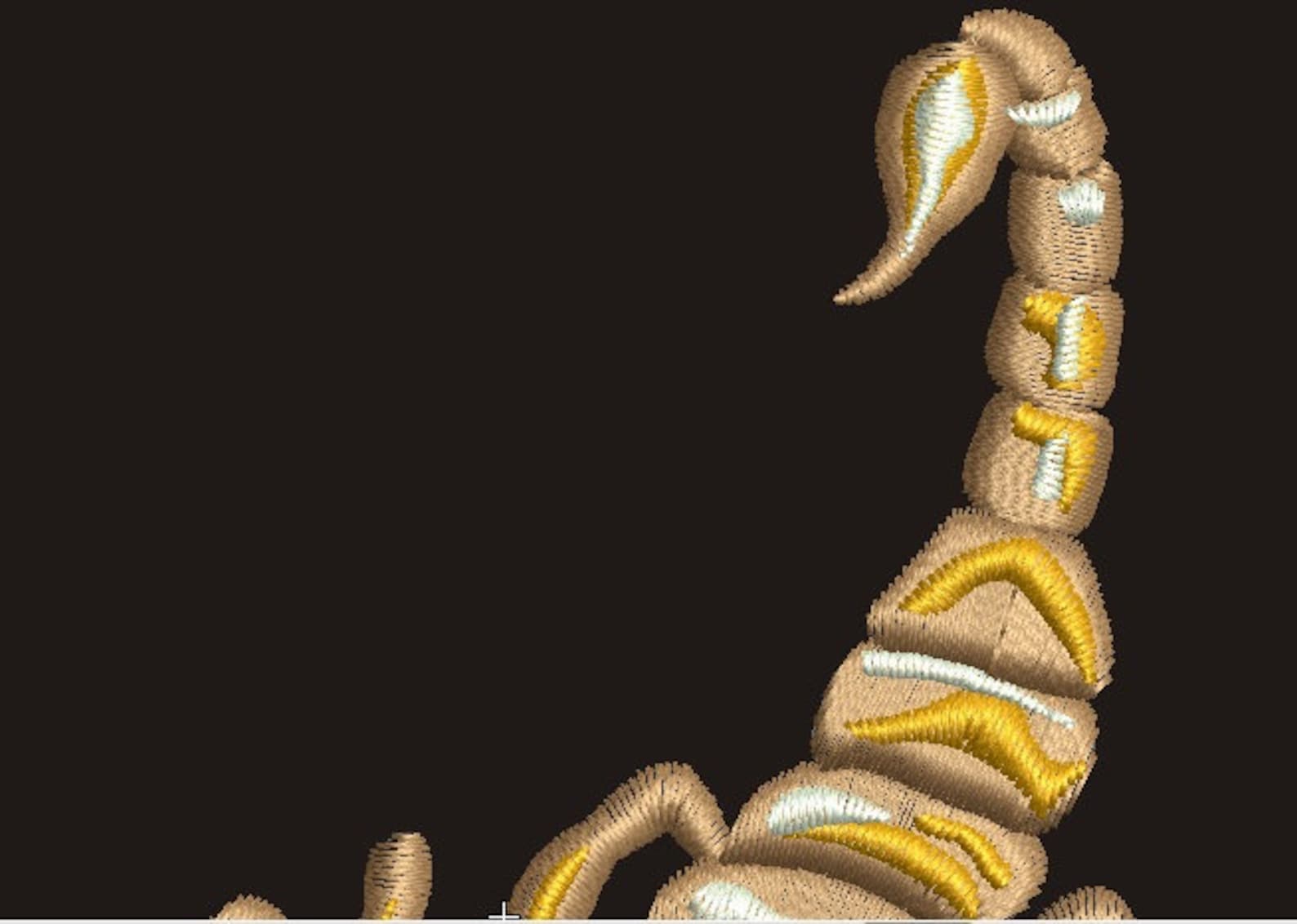 Glossy Scorpion Machine Embroidery Design | Etsy