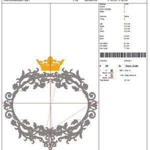 Crown and Oval Floral Frame for Monogram Machine Embroidery Design - Etsy