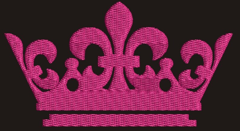 Simple Crown Embroidery Design Two Sizes Tested - Etsy