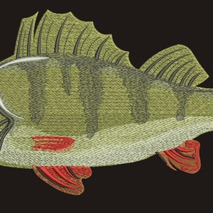 Bass Fish Perch Machine Embroidery Design Instant Download - Etsy