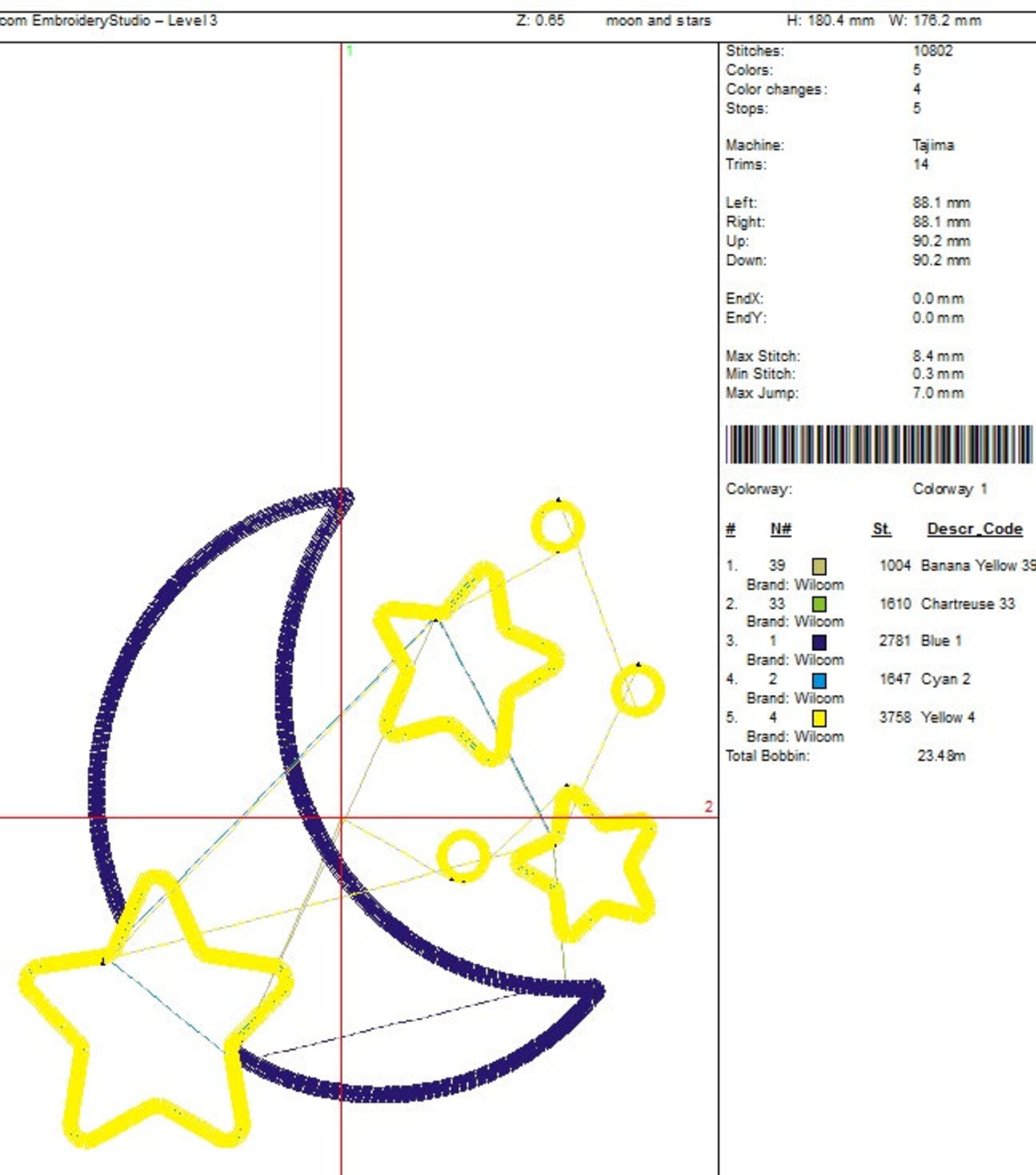 Moon and Stars Applique Machine Embroidery Design Tested - Etsy