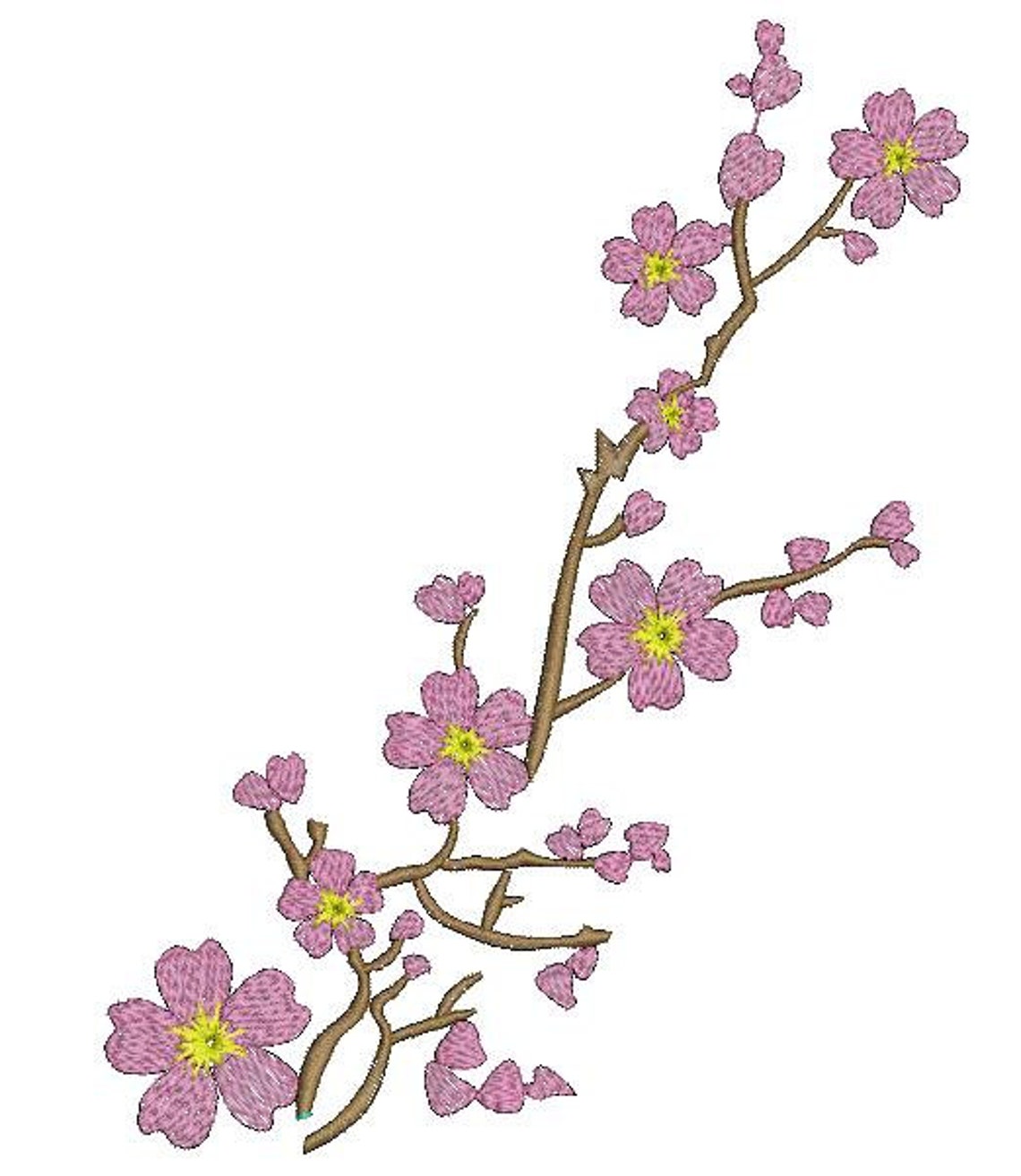 Sakura Branch Machine Embroidery Designs 230175mm / - Etsy