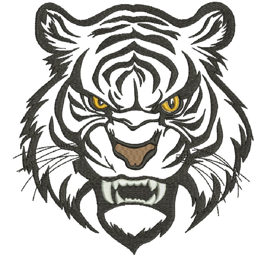 Tiger Machine Embroidery Design - Etsy