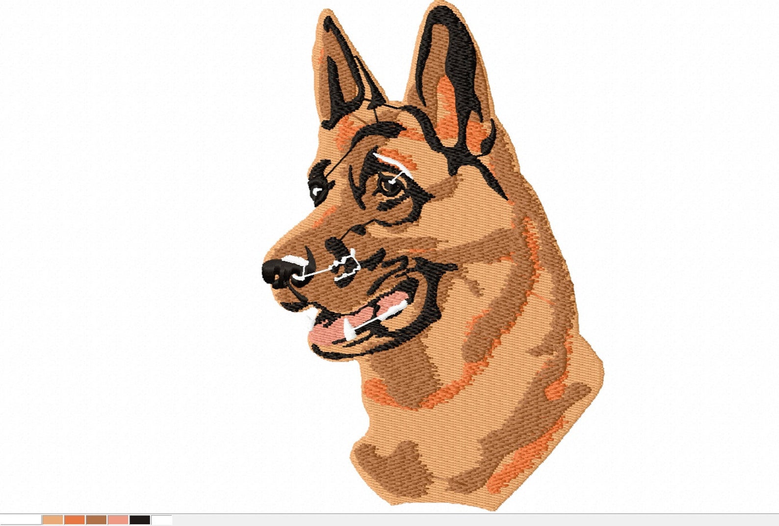 German Shepherd Machine Embroidery Design - Etsy