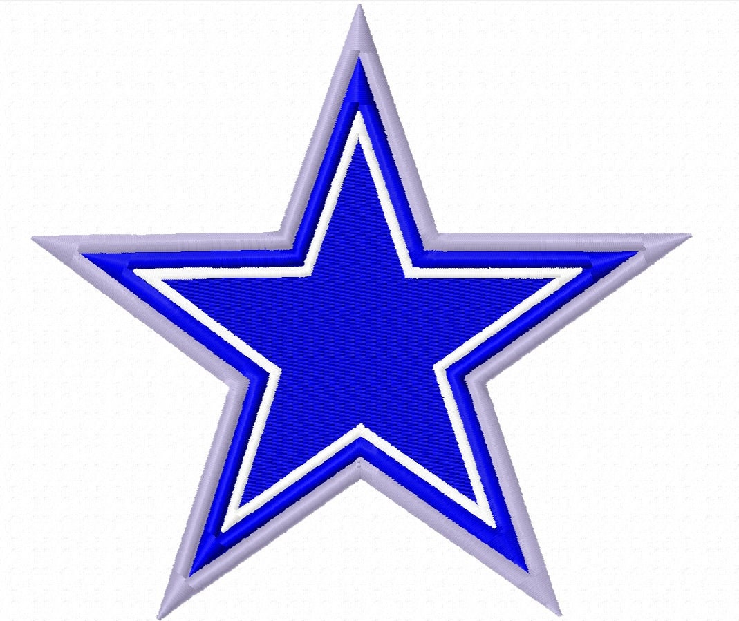 Estrella azul patriótica Diseño de bordado de máquina | Etsy