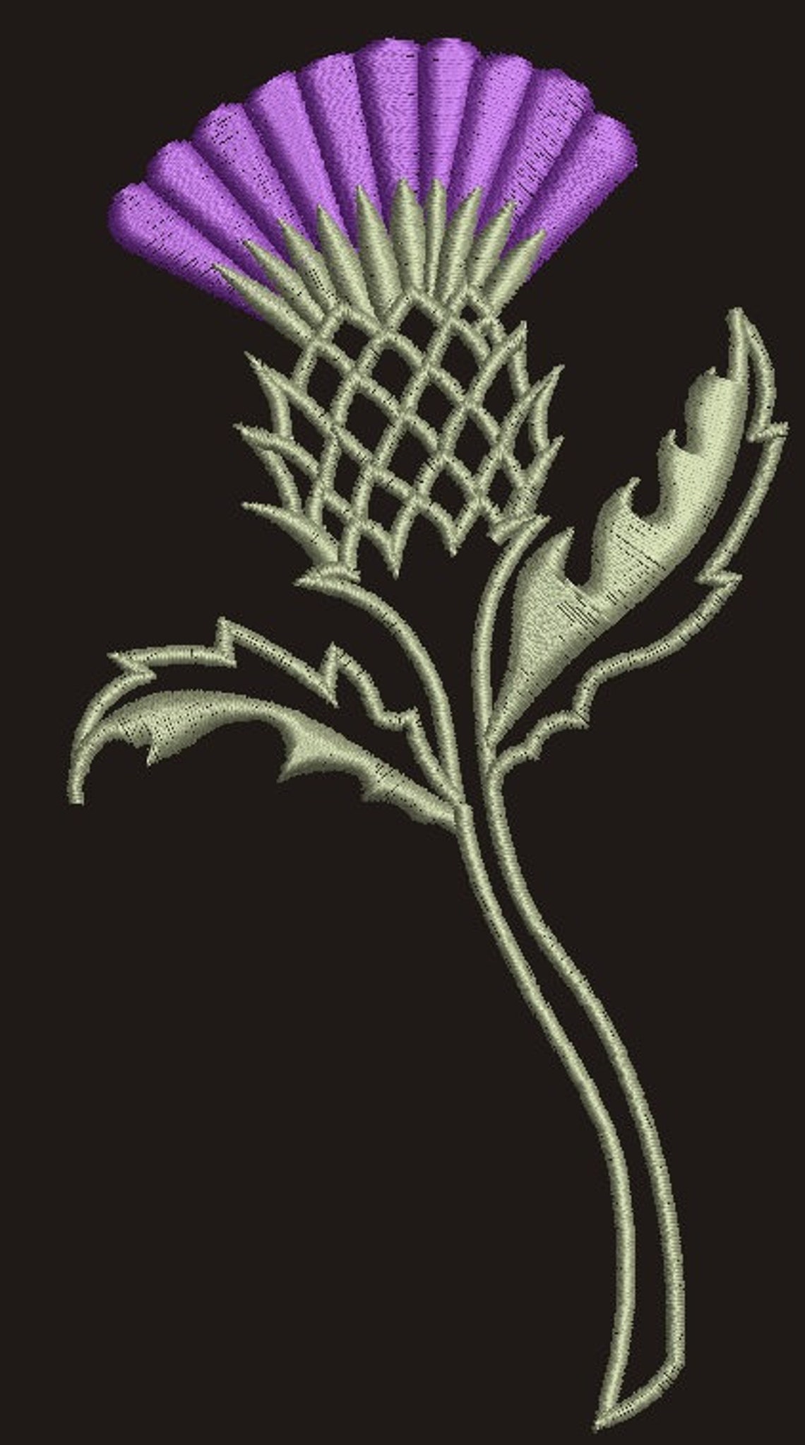 Thistle Branchembroidery Machine Embroidery Design - Etsy
