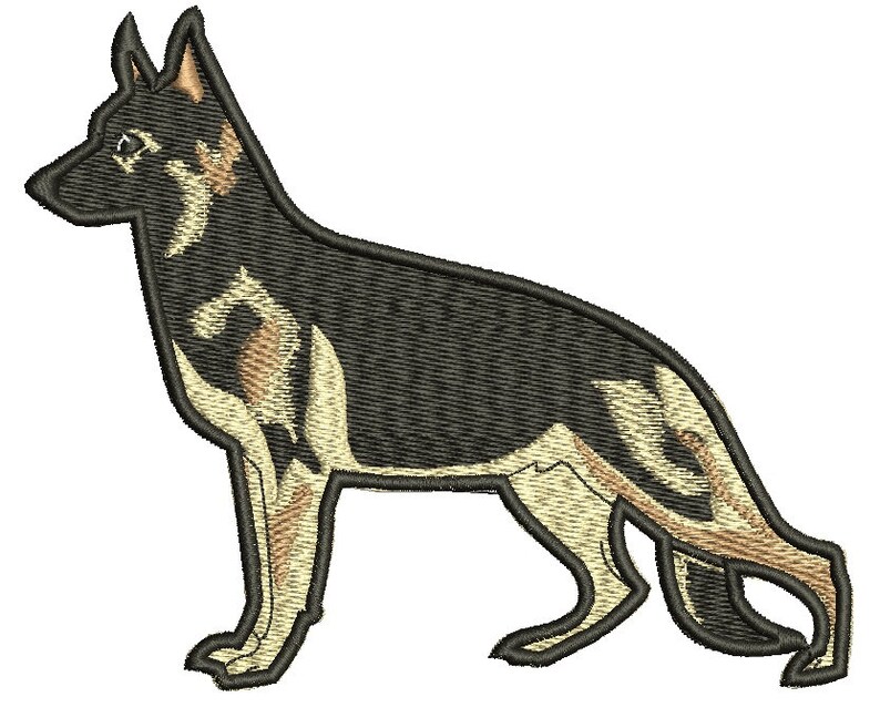 German Shepherd Machine Embroidery Design Instant Download | Etsy