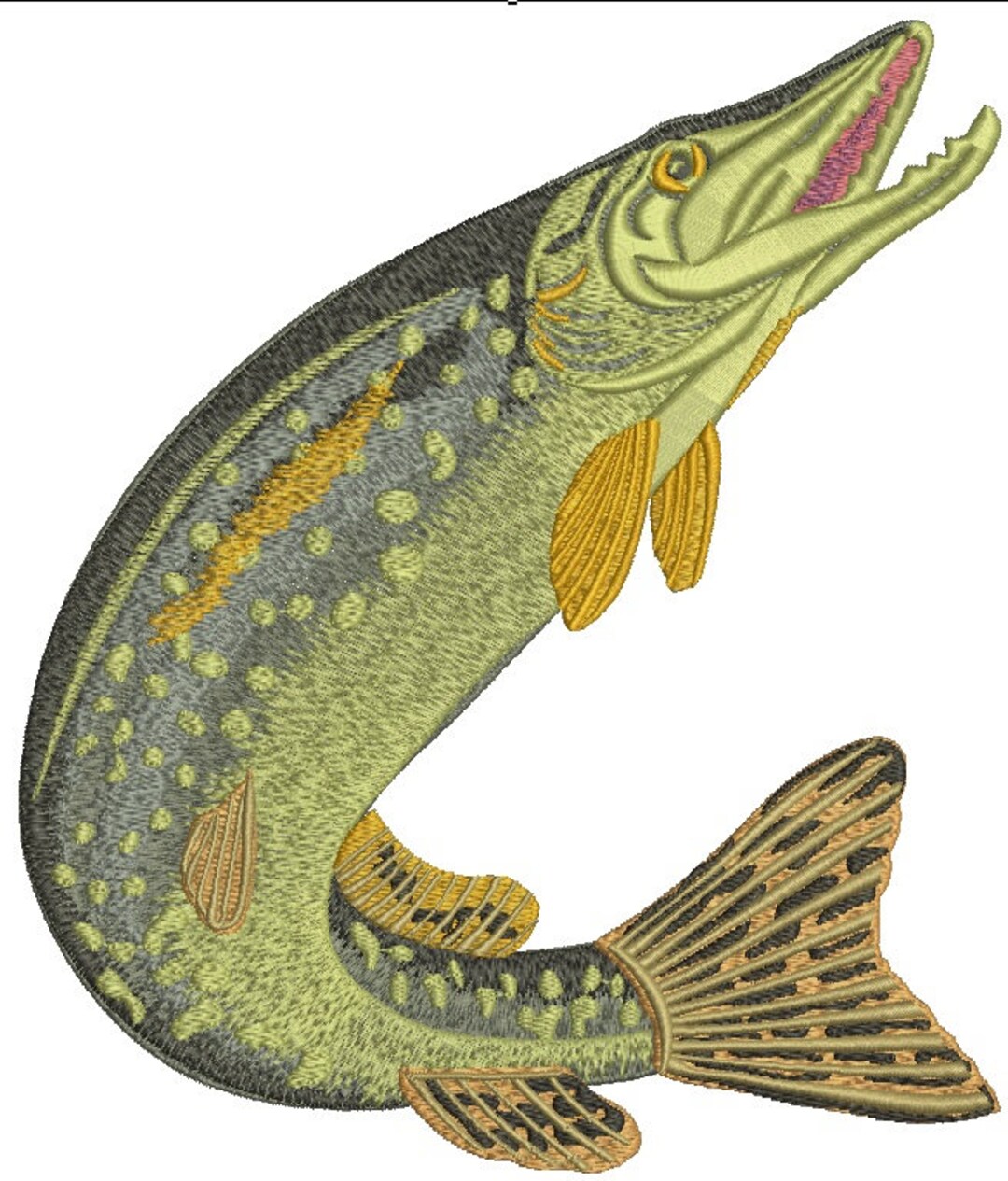 Pike Machine Embroidery Design Instant Download - Etsy