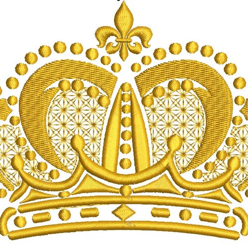 Big Crown and Pattern Machine Embroidery Design Instantly - Etsy