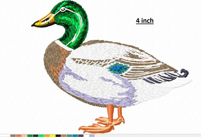 Mallard Duck Embroidery Machine Embroidery Design Instantly | Etsy