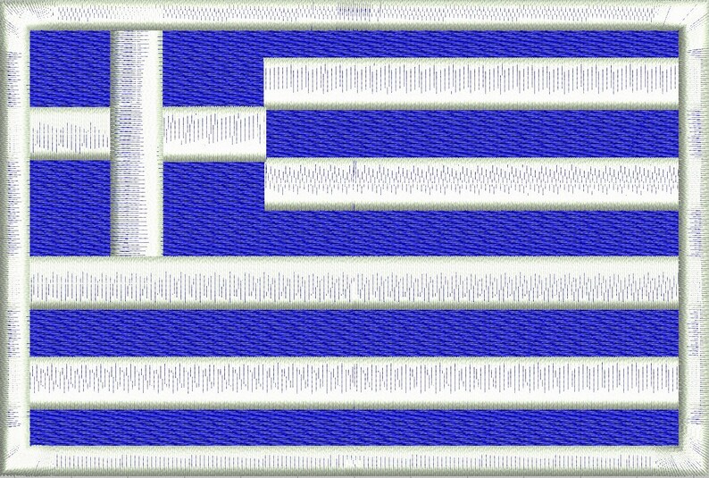 Flag of Greece Machine Embroidery Design Instantly Download | Etsy