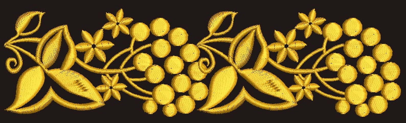 Rowan Border Machine Embroidery Design Three Different - Etsy