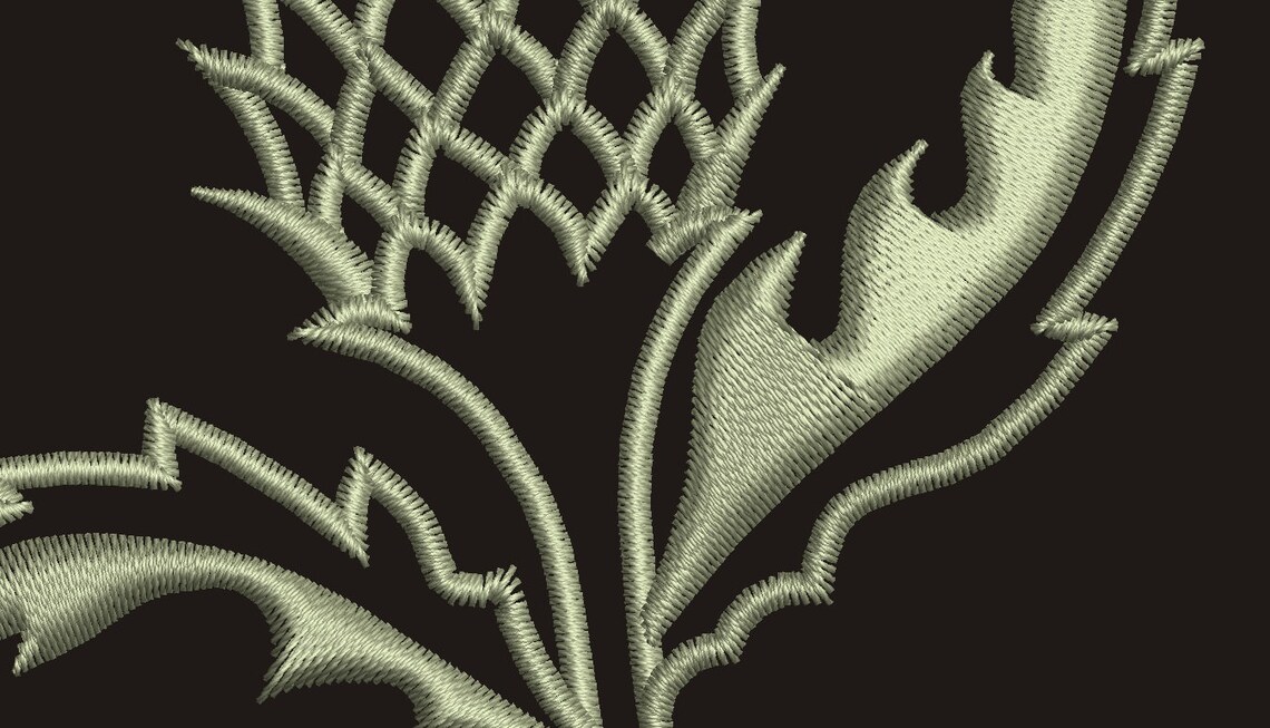 Thistle Branchembroidery Machine Embroidery Design - Etsy