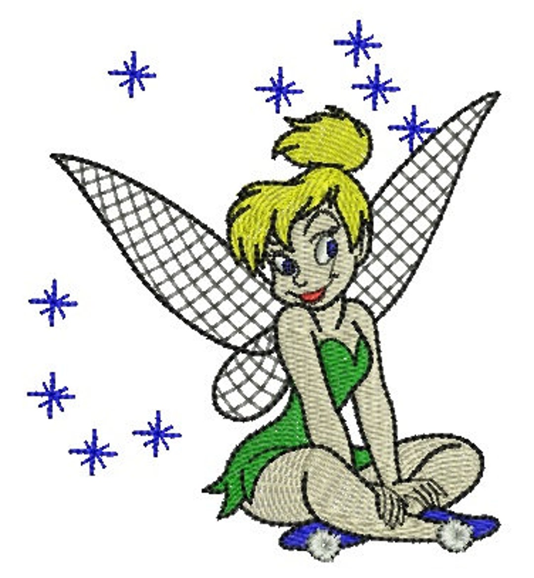 Tinkerbell Diseño de bordado de máquina - Etsy España