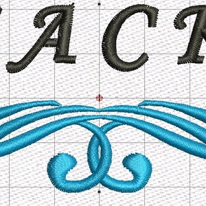 Monogram Curl Machine Embroidery Designs Design Tested - Etsy