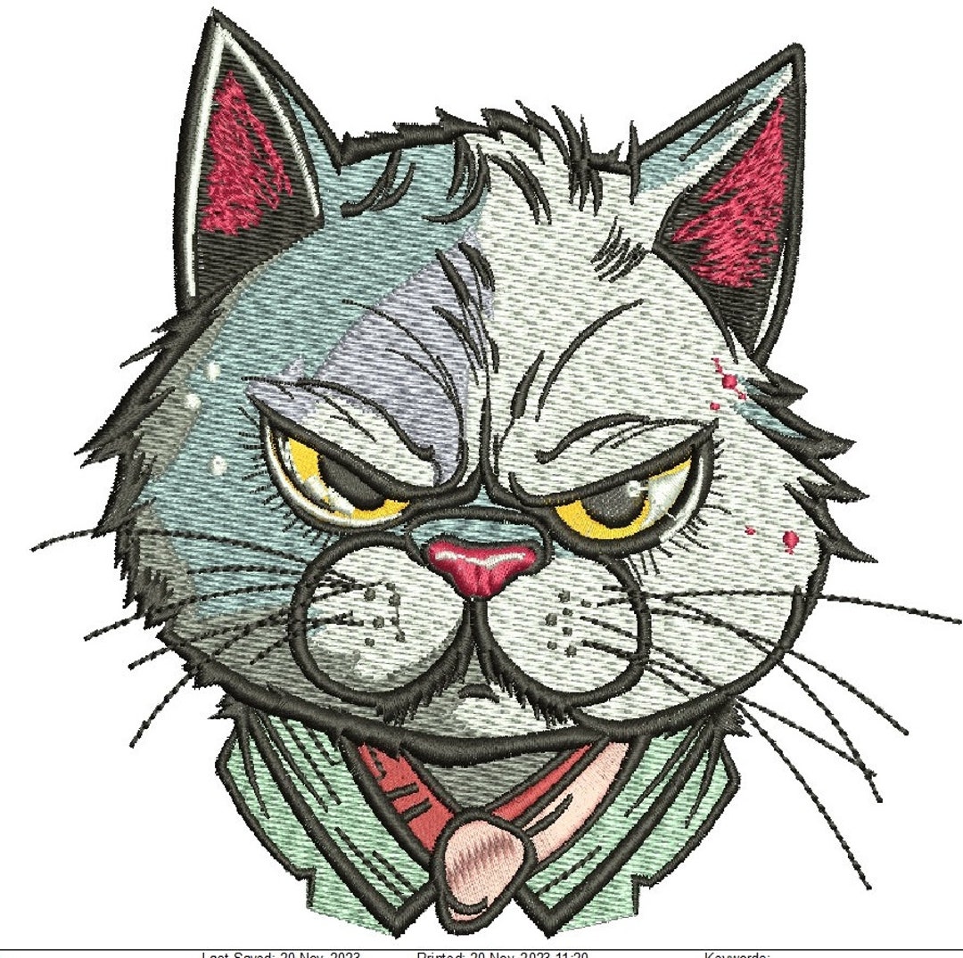 Cat Face Machine Embroidery Designs - Etsy