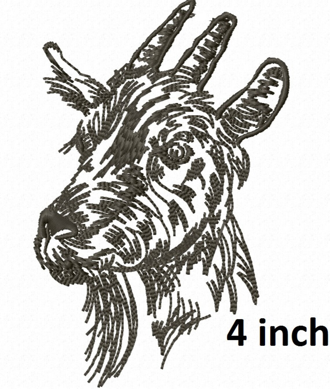 Goat Head Machine Embroidery Design Tested - Etsy